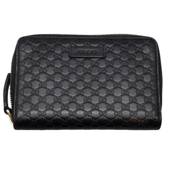Gucci | Bags | Gucci 449423 Guccissima Round Compact Wallet Purse Mens ...
